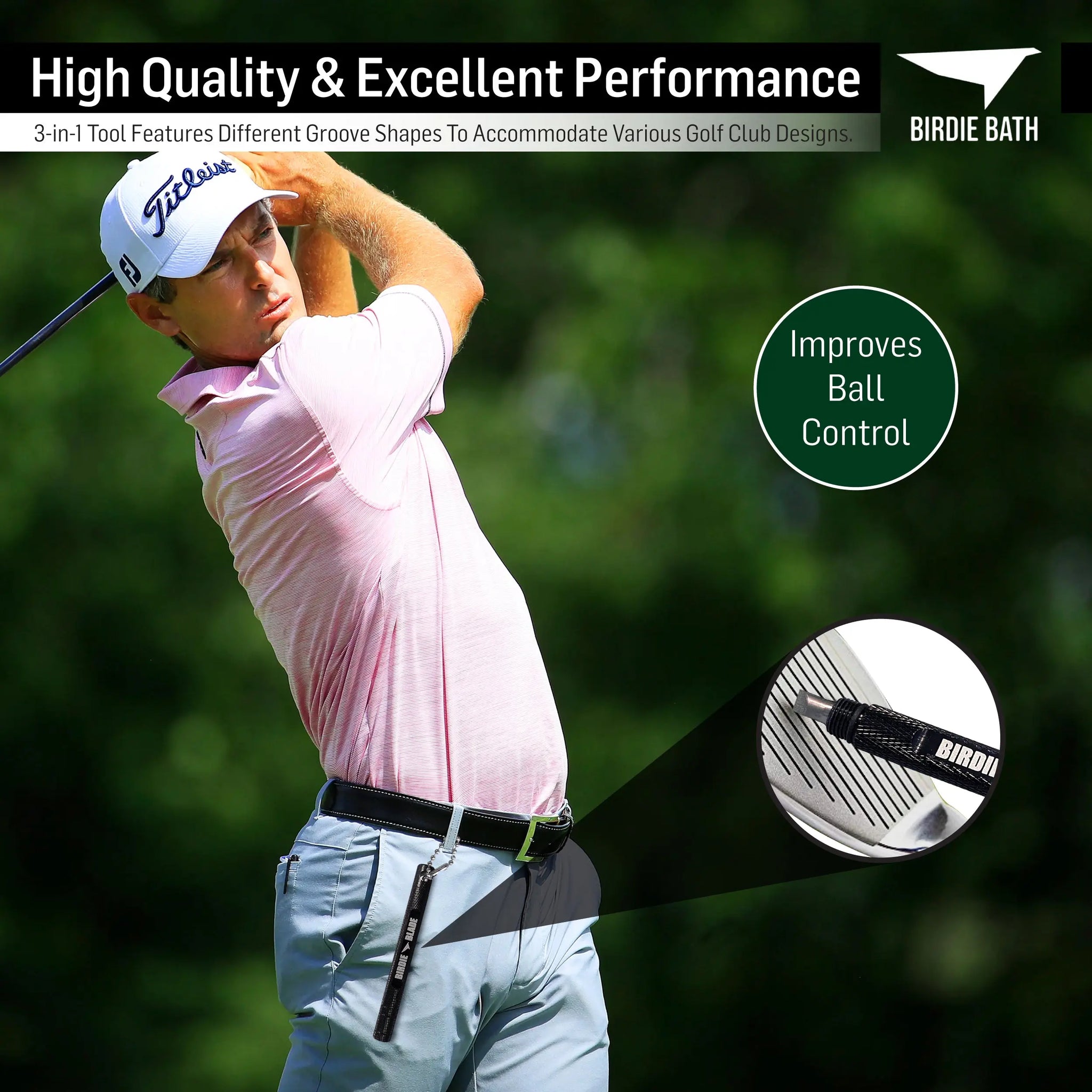 Birdie Blade 3-in-1 Golf Club Groove Sharpener Tool | Premium Groove ...